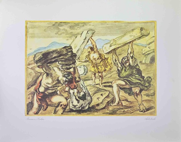After Giorgio de Chirico, Briareus and the Cyclopes, Vintage Offset ...