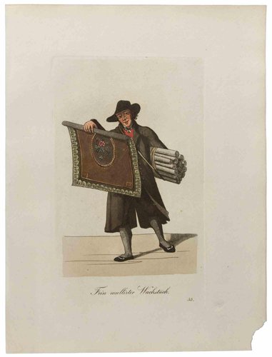 Christoph Suhr, Fein Mullirter Wachstuch, Etching, 1808 for sale at Pamono