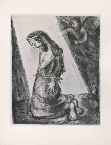 Marc Chagall, Jeremiah in the Pit, Etching, 1956 for sale at Pamono