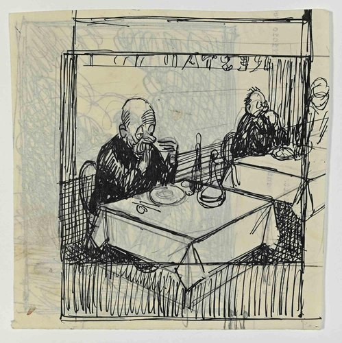 Gabriele Galantara, The Figures, Drawing, Early 20th Century for sale ...