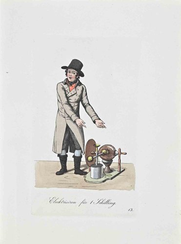 Christoph Suhr, Elecktrisiren fur 1 Schilling, Etching, 1808 for sale ...