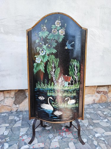 Art Nouveau Fireplace Screen, 1890s for sale at Pamono