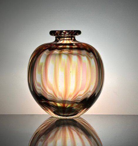 Early Studio Glass Art Vase by Tchai Munch for Ebeltoft Glas, Denmark ...