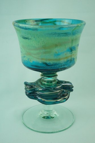 20th Century Modern Blown Glass Chalice Vase by Michael Harris for the ...