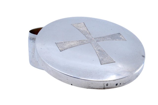 Silver Host Box with Templar Cross Lid for sale at Pamono