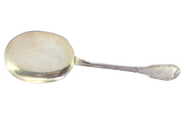 Left-Handed Silver Ice Cream Scoop with Grooves for sale at Pamono
