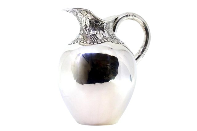 Rounded Water Jug with Raised Bunches of Grapes for sale at Pamono