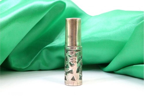 Spray-Shaped Perfume Bottle with Cut-Out Silver Structure and Glass ...