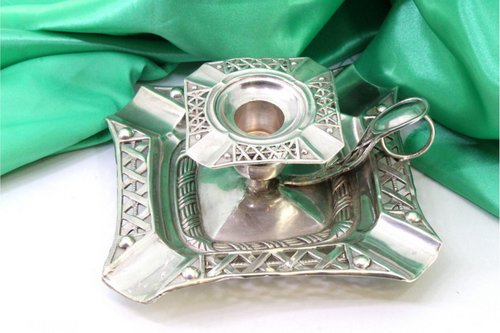 Silver Paddle with Reliefs, Monogrammed Card and Feet with Scrolls for ...