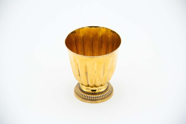 Gold-Plated Silver Cup with Circular Base for sale at Pamono