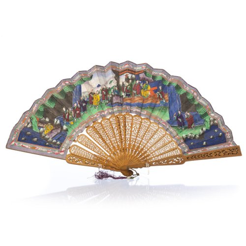 Antique Chinese Fan, 1800s for sale at Pamono