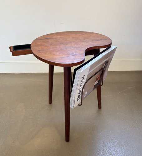 Teak Side Table with Magazine Holder from Gorm Mobler, 1950s for sale at Pamono