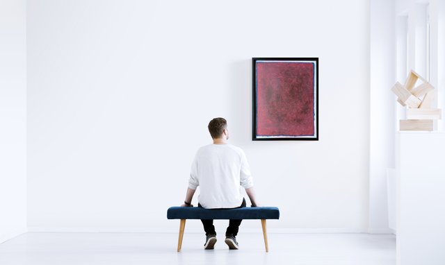 Rolf Hans, Large Framed Monochrome Oil Pastel on Cardboard, 1986 for ...