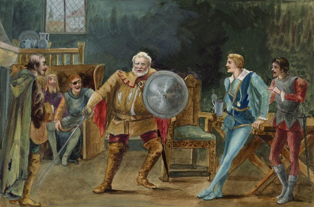 V. Downes, Shakespeare's Falstaff & Prince Hal, Henry IV, 1898 ...