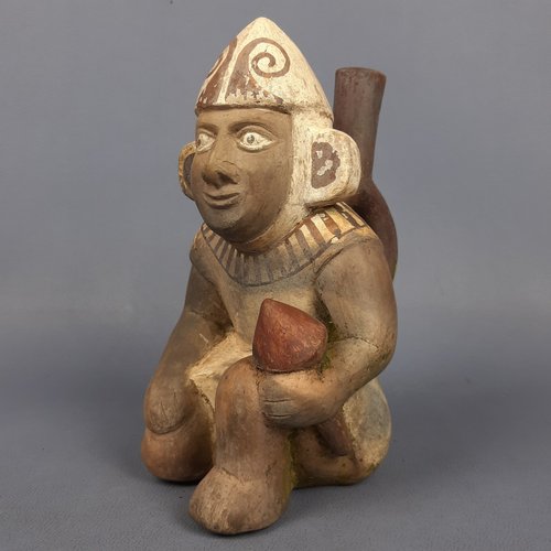 Terracotta Statue of Kneeling Warrior, Moche Peru, 20th Century for ...
