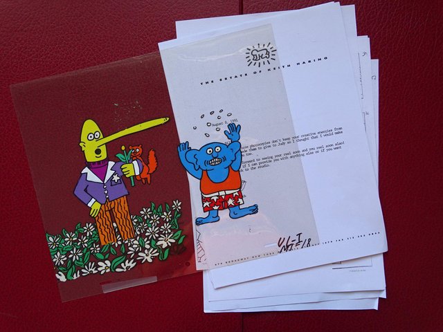 Keith Haring, Artwork for Animation, 1990, Mixed Media for sale at Pamono