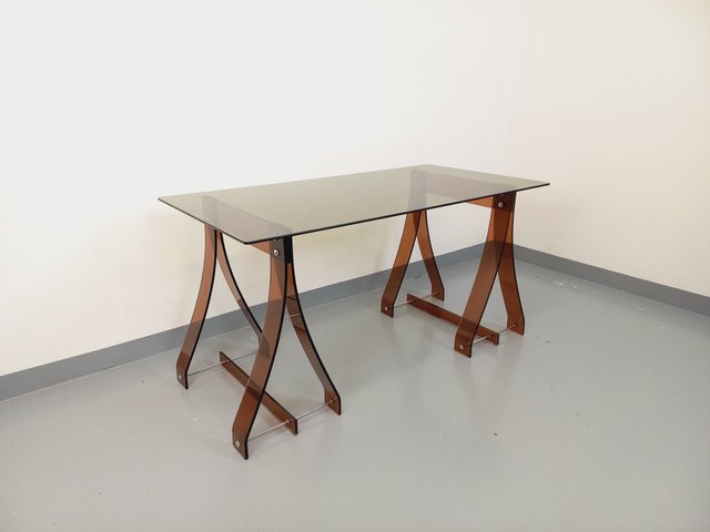 Vintage Desk by Marcello Gacita and Pierre Tiberi for Rodet, 1970s for ...