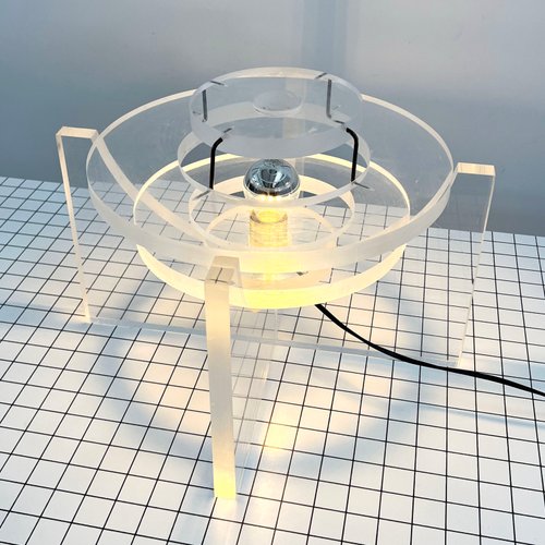 Italian Structural Table Lamp in Acrylic, 1970s for sale at Pamono