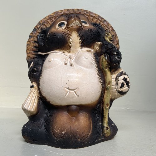 Vintage Ceramic Tanuki Figurine Shigaraki, 1970s for sale at Pamono