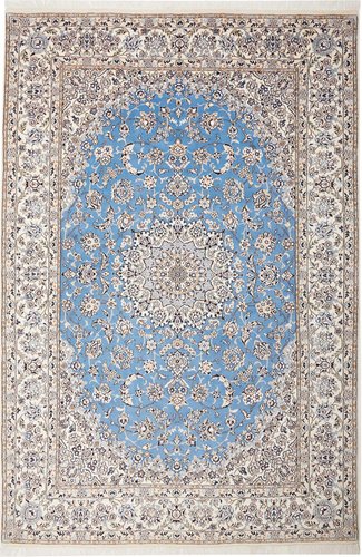 Middle Eastern Hand-Knotted Nain Rug with Floral Pattern for sale at Pamono