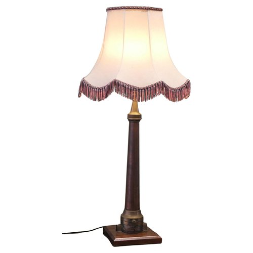 Tall Art Deco Fire Hose Table Lamp in Copper and Brass, 1960s for sale ...