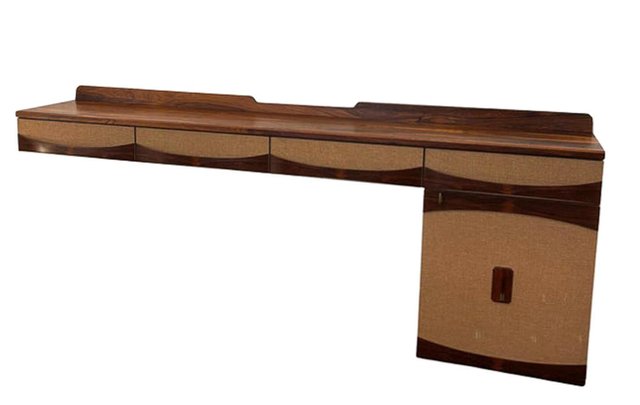 Mid-Century Modern Suspended Desk in Wood and Fabric, 1960s for sale at ...