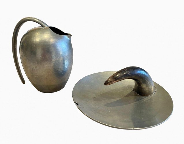 Tin Jug and Teapot by Jérôme Douillet, Set of 2 for sale at Pamono