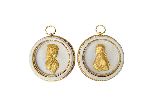 Late Louis XVI Ormolu Mounted Franz I and Maria Theresa of Austria ...