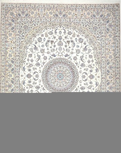 Nain Hand-Knotted Rug with Floral Pattern for sale at Pamono