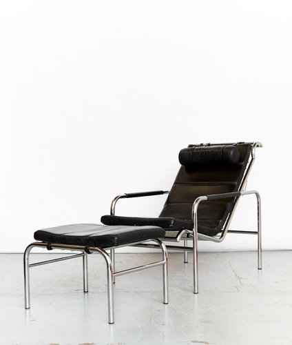 Set of Genni Chaise Lounge and Ottoman by Gabriele Mucchi for Zanotta ...