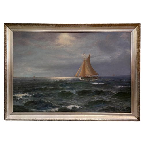 Alexander Reich-Staffelstein, Seascape with Sailing Vessel, 20th ...