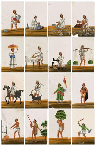 Indian Company School Artist, Trades & Occupations, 19th Century, Mica ...