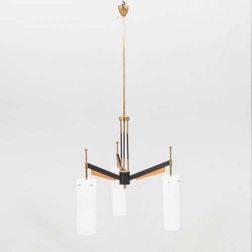 Italian Hanging Light with Three Glass Shades from Stilnovo, 1960 for ...