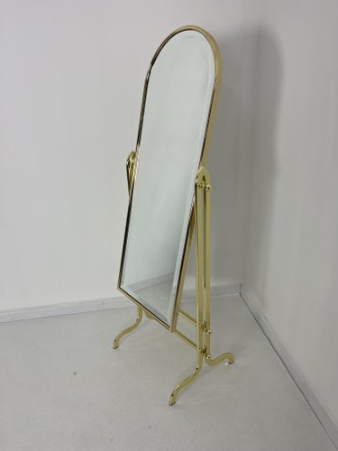 Vintage Italian Adjustable Floor Mirror, 1980s for sale at Pamono