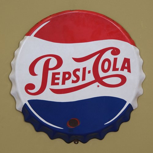 Enameled Pepsi Cola Cap Sign for sale at Pamono