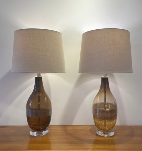 Italian Murano Glass Table Lamps by Balboa Venice, 2000, Set of 2 for ...