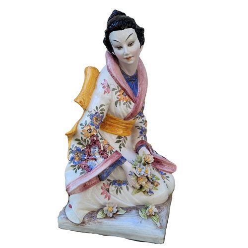 Geisha Ceramic Figure by Domenico Poloniato, Italy, 1960s for sale at ...