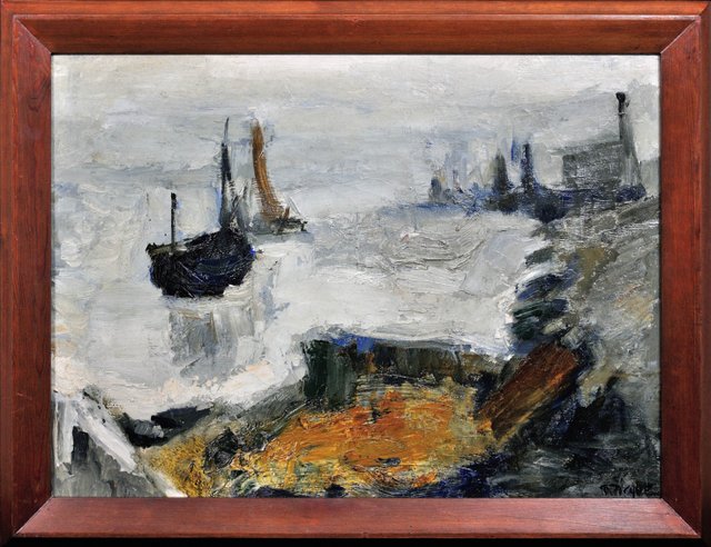 Raymond Picque, Landscape, 1964, Oil on Canvas for sale at Pamono