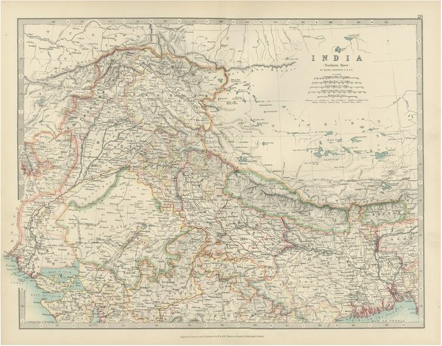 Antique Map of Northern India, 1903 for sale at Pamono