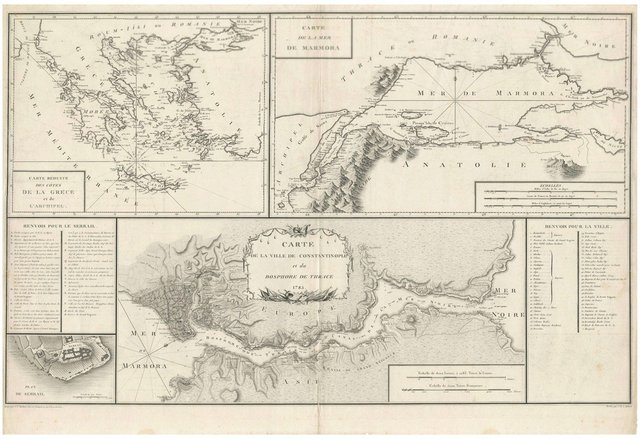 Map of Constantinople by Aeg, 1785 for sale at Pamono