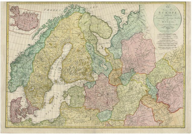 Historical Map of Northern Europe and Russia, 1788 for sale at Pamono