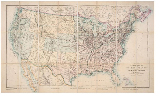 Map of the United States, 1876 for sale at Pamono