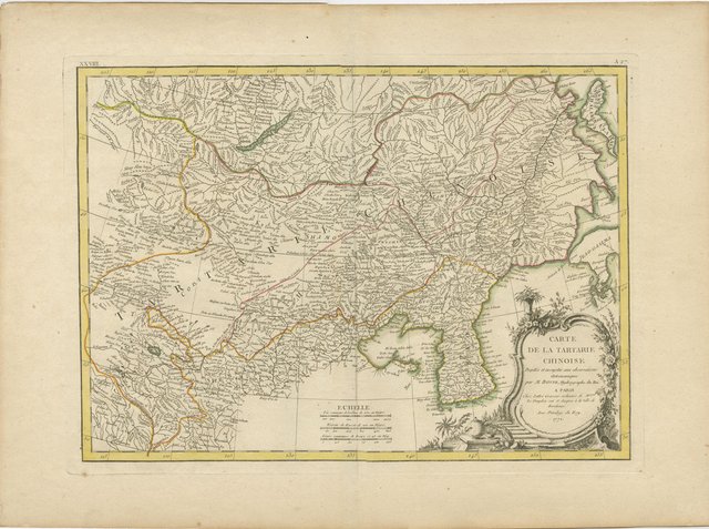 Map of Present-Day Mongolia, Northeast China and Korea, 1771 for sale ...