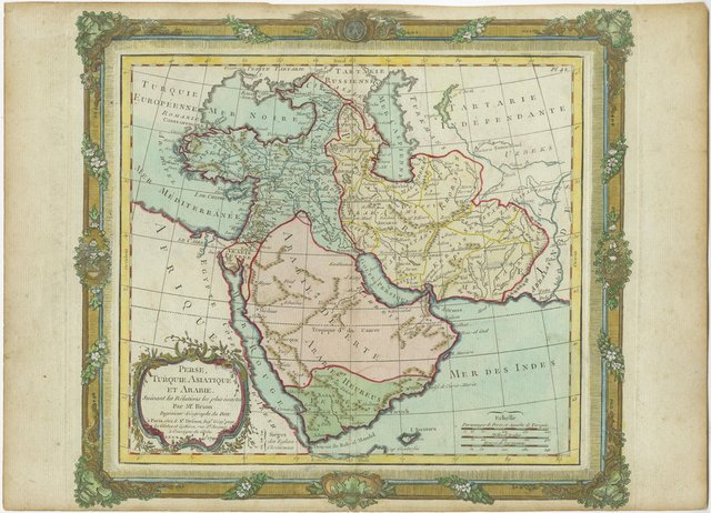 Antique Map of the Middle East with Large Arabia, 1799 for sale at Pamono