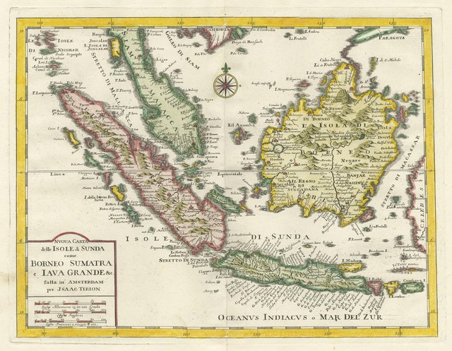 Antique Map of the Sunda Islands by Tirion, 1760 for sale at Pamono