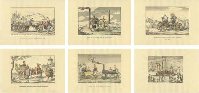 Vehicle Inventions and Designs, 1920, Paper, Set of 6 for sale at Pamono
