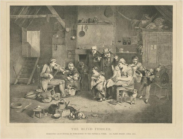 Vizetelly, The Blind Fiddler, 1844, Print for sale at Pamono