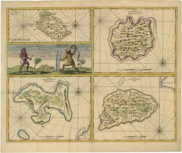 Antique Map of Manipa by F. Valentijn, 1726 for sale at Pamono
