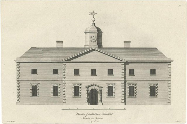 Colen Campbell, Illustration of the Stables of Lathom House in ...