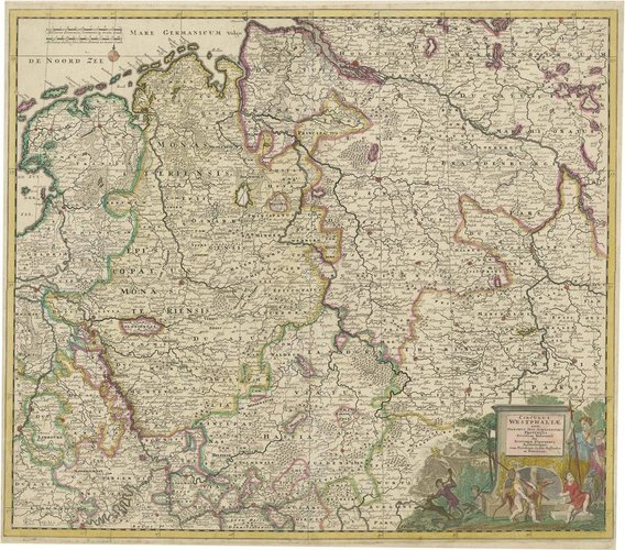 Map of the Westphalia Region of Germany for sale at Pamono